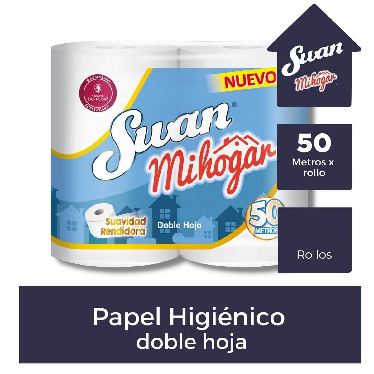 PAPEL HIGIENICO DOBLE HOJA SWAN MI HOGAR | Papeles Bianca