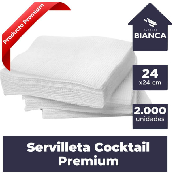 Servilleta Cocktail Premium 24x24 | Cotiza en Línea.